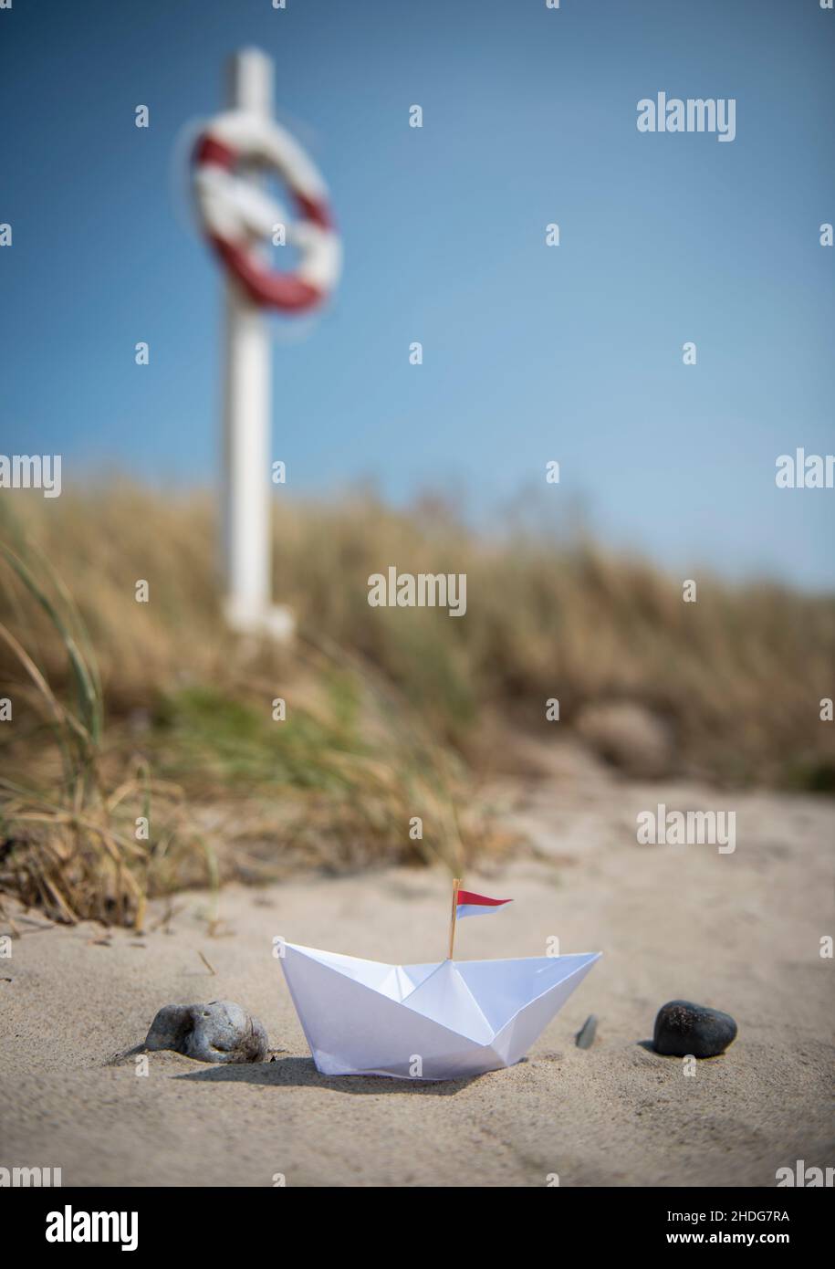 beach, paper boat, beaches, seaside, paper boats Stock Photo - Alamy