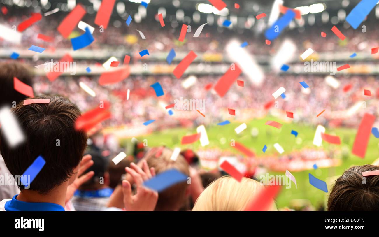 Sports celebration with confetti hi-res stock photography and images ...