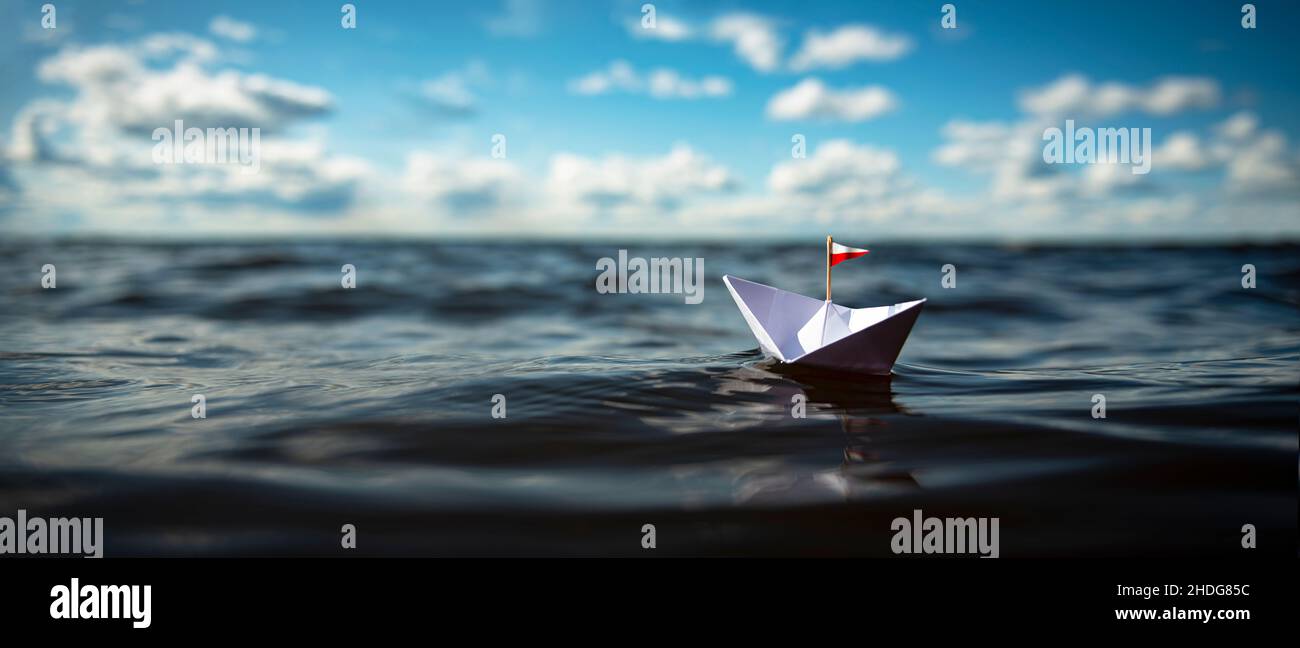 paper boat, cruise ship, paper boats, cruise ships Stock Photo - Alamy