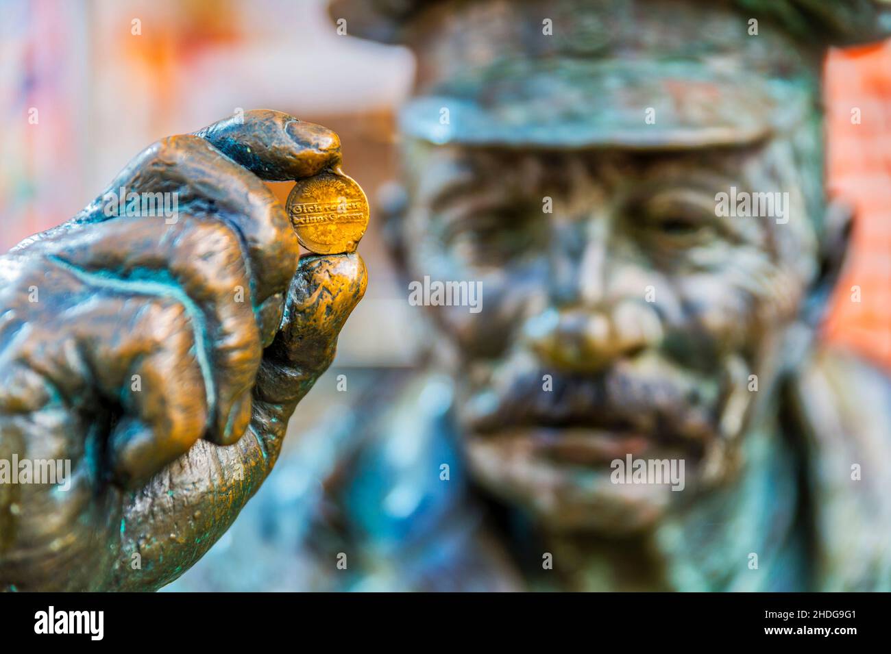 coin, bronze sculpture, street cleaner, coins, bronze sculptures ...