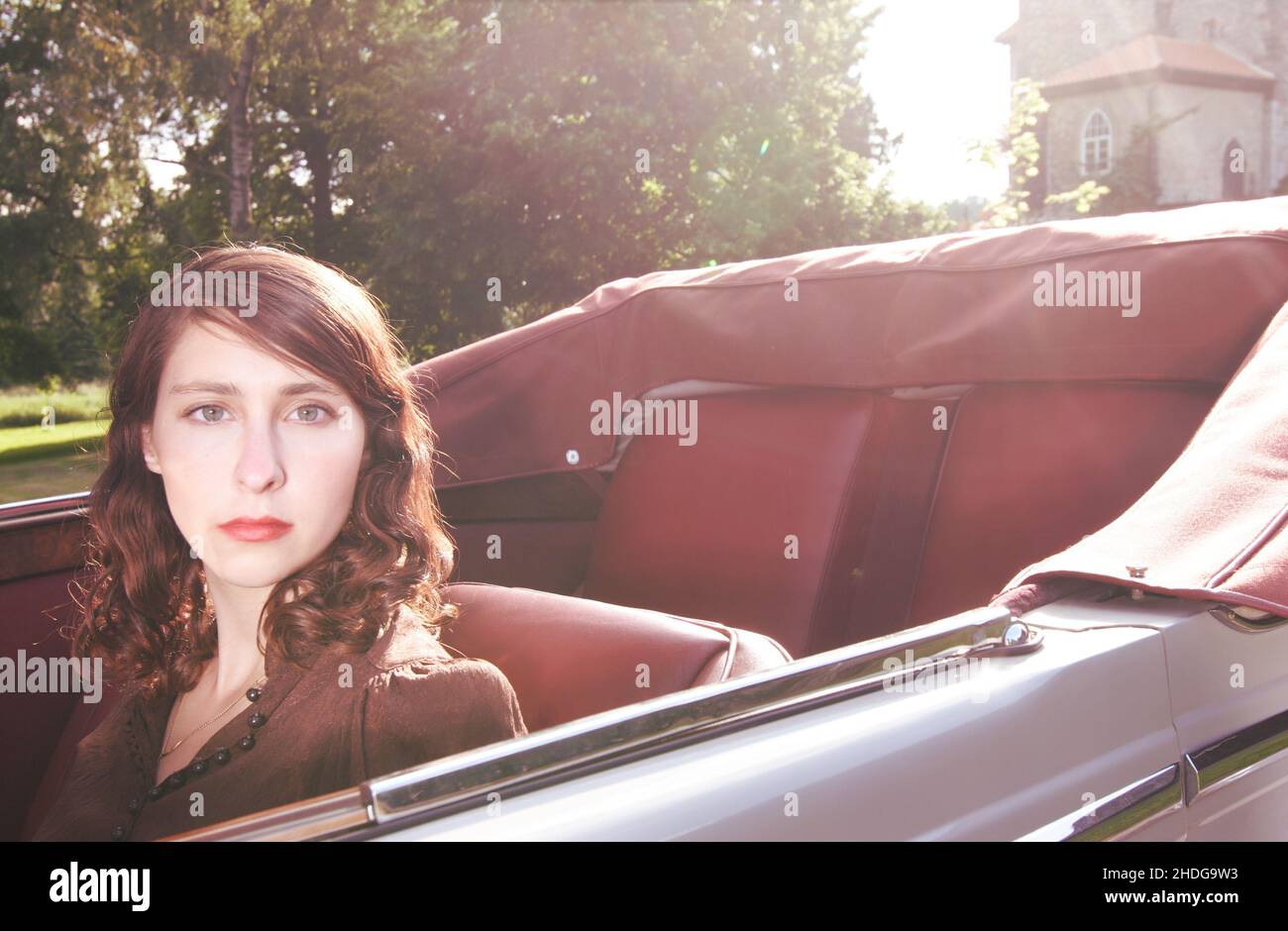 young woman, cabriolet, girl, girls, woman, young women, convertible ...