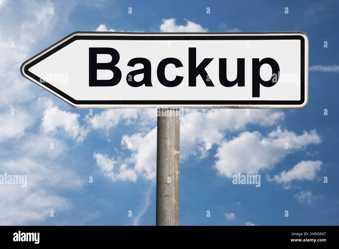 Backup road sign hi-res stock photography and images - Alamy