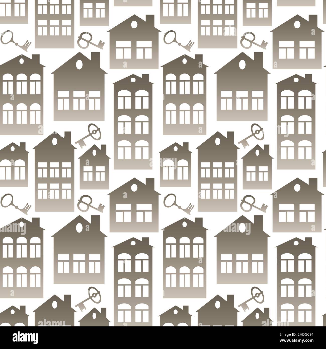 Seamless pattern on a square background on the theme of real estate ...
