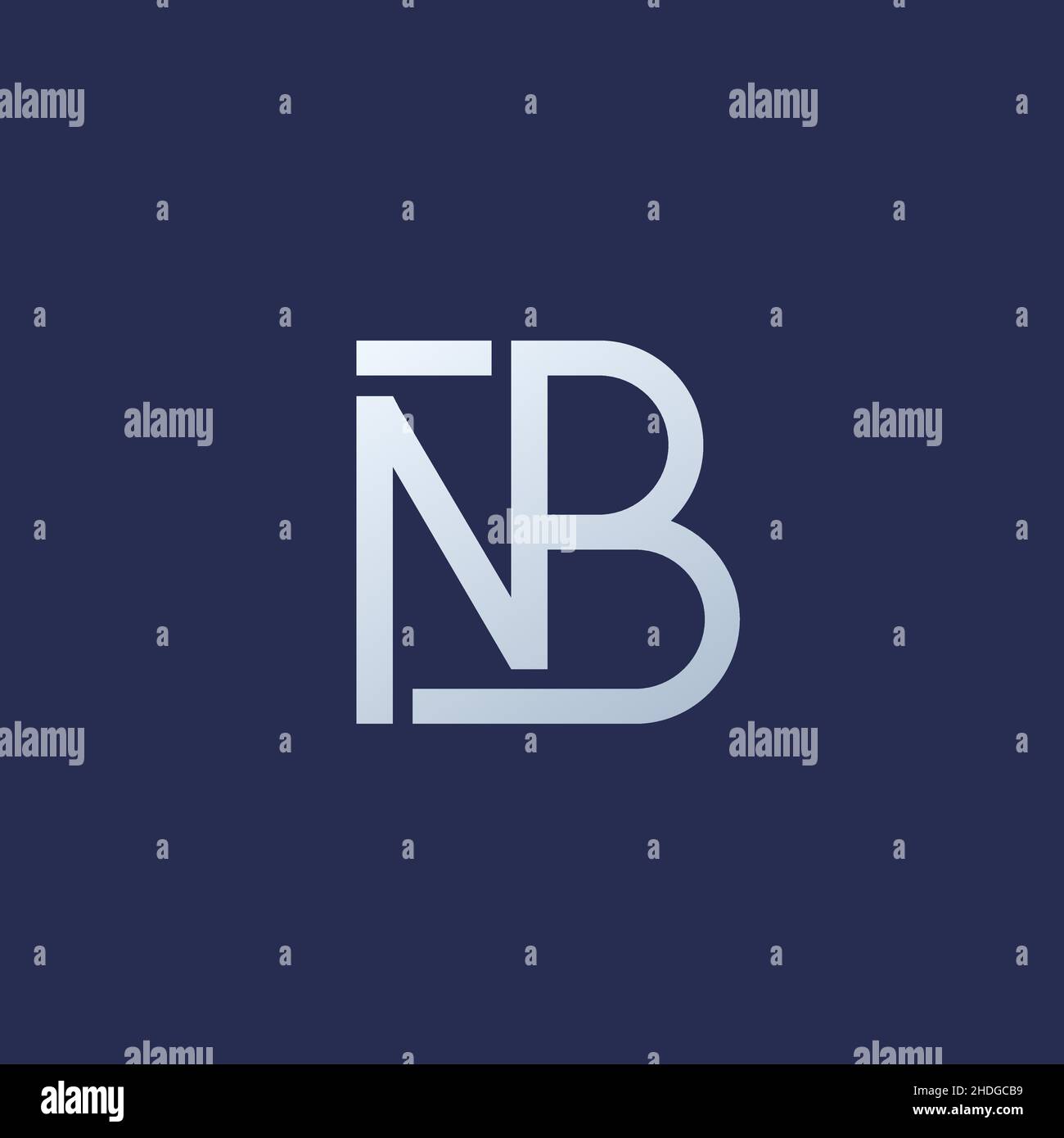 NB letters logo on dark Stock Vector Image & Art - Alamy