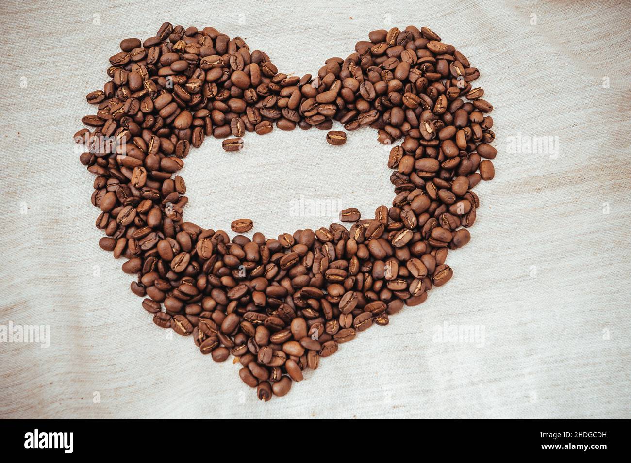 Heart from Coffe beans. Coffee beans in shape of heart. coffee beans ...