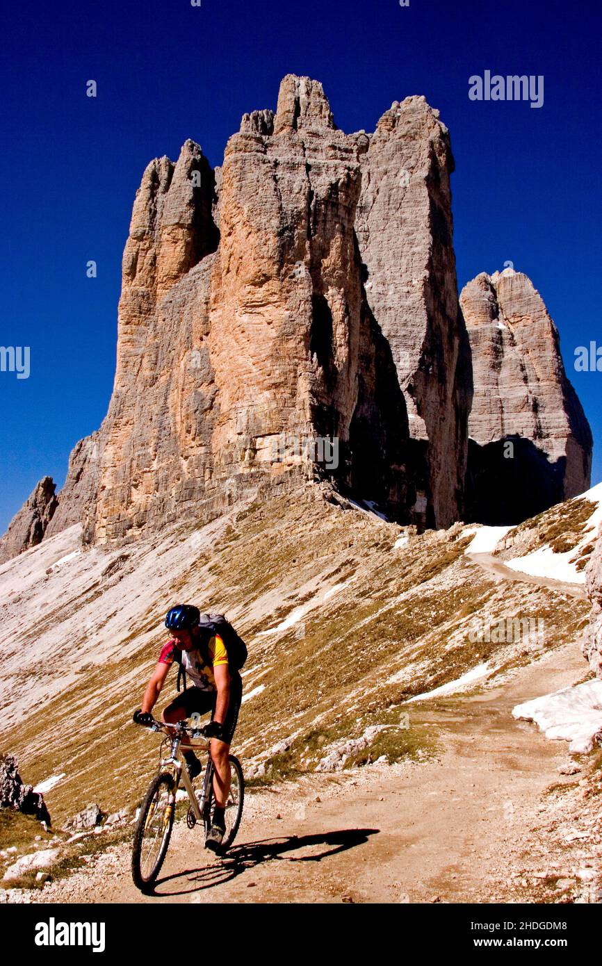 cyclists, mountain bike, dolomites, three peaks, cyclist, bike, bikes ...