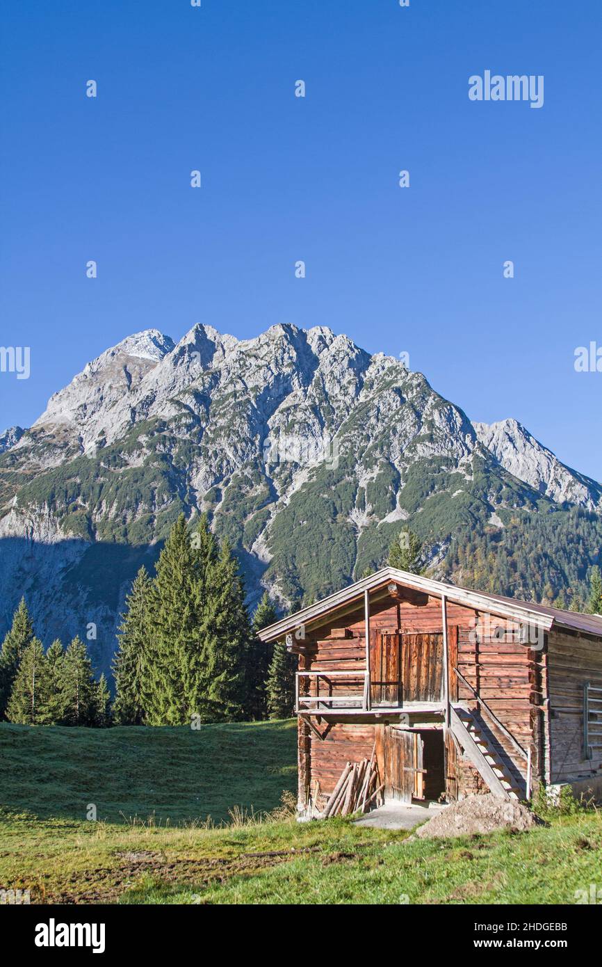 karwendel, hut, karwendels, huts Stock Photo - Alamy