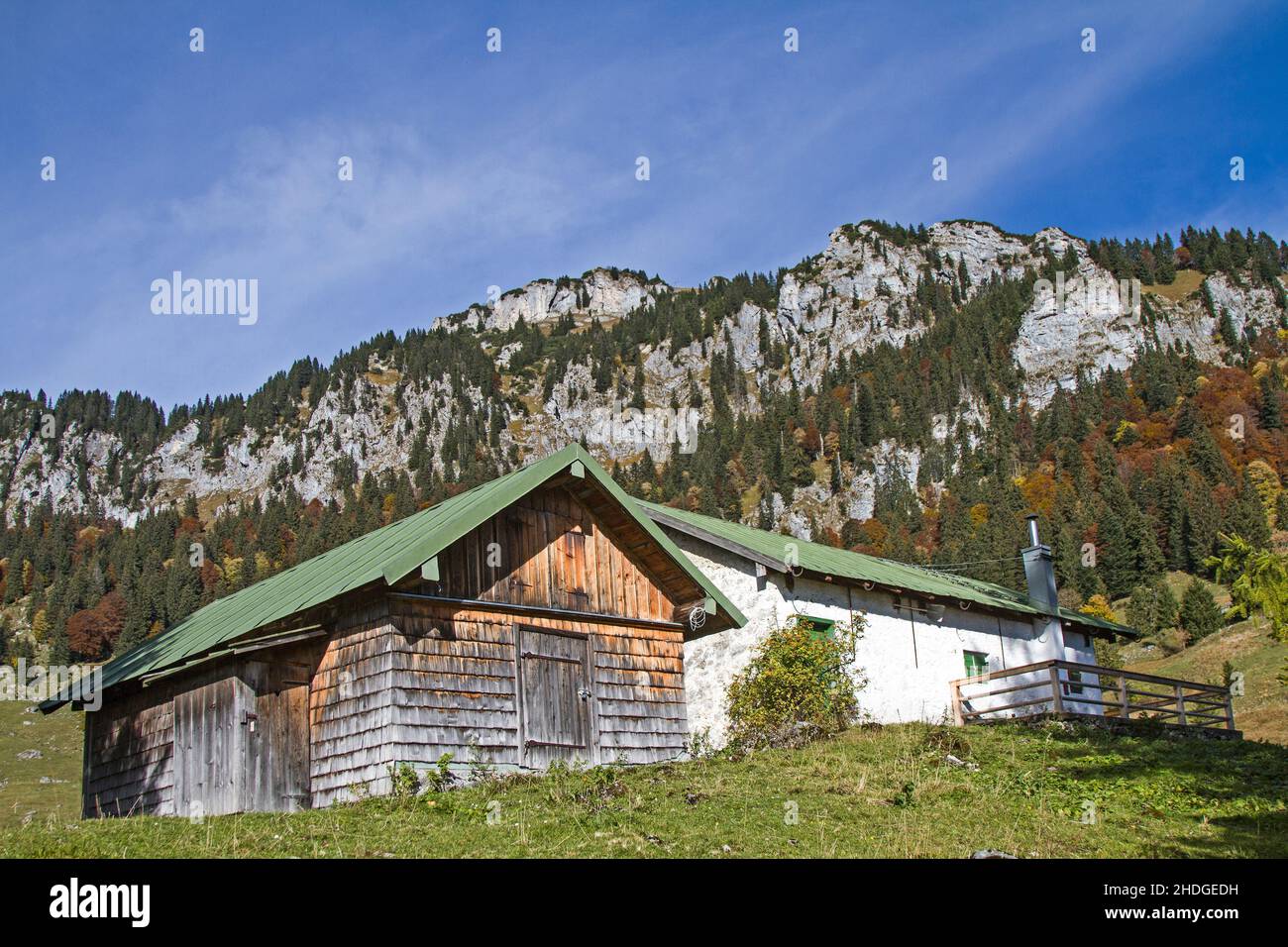 bavarian alps, benedict wall, chalet, benedict walls, chalets Stock ...