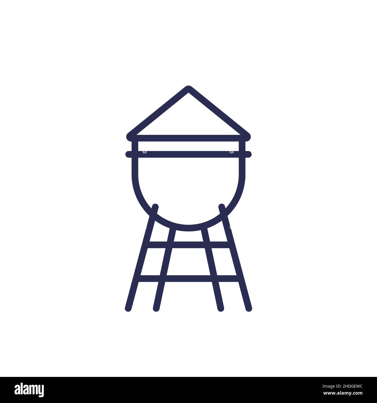 water tower icon, line vector Stock Vector Image & Art - Alamy