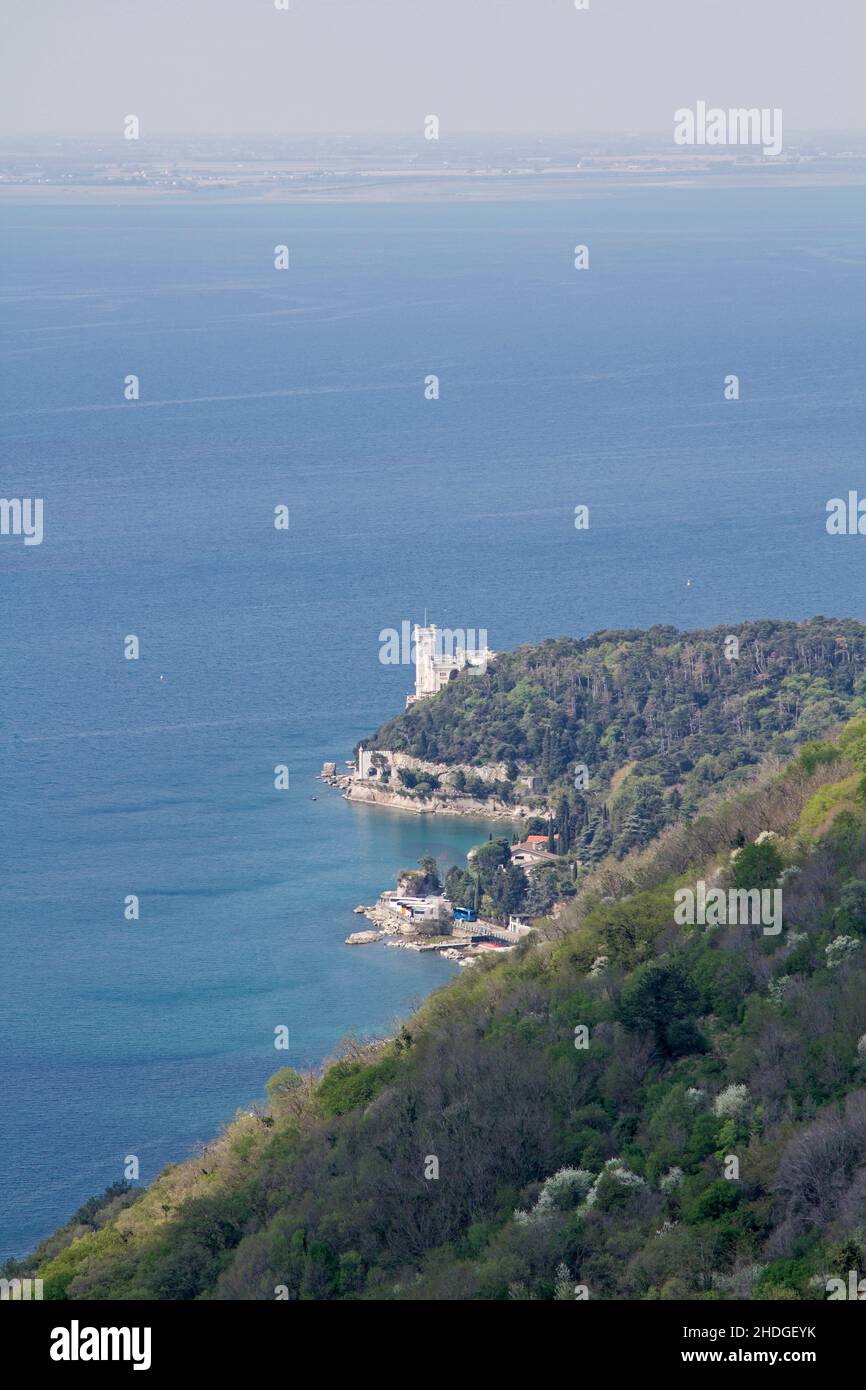 castle miramare, trieste, grignano, miramare castles, triestes Stock ...