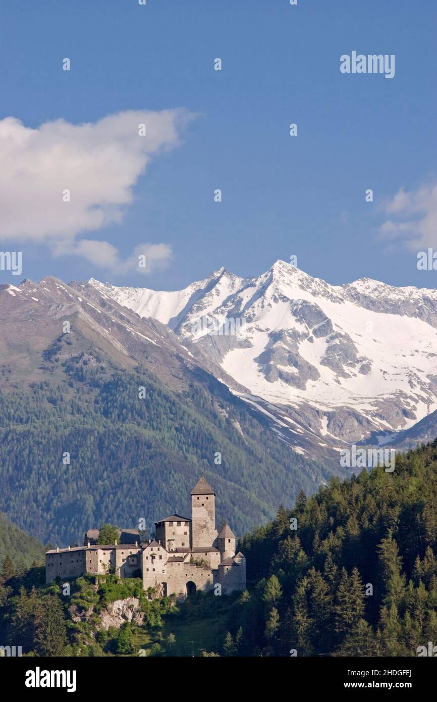 taufers castle, zillertal alps, tures castles Stock Photo - Alamy