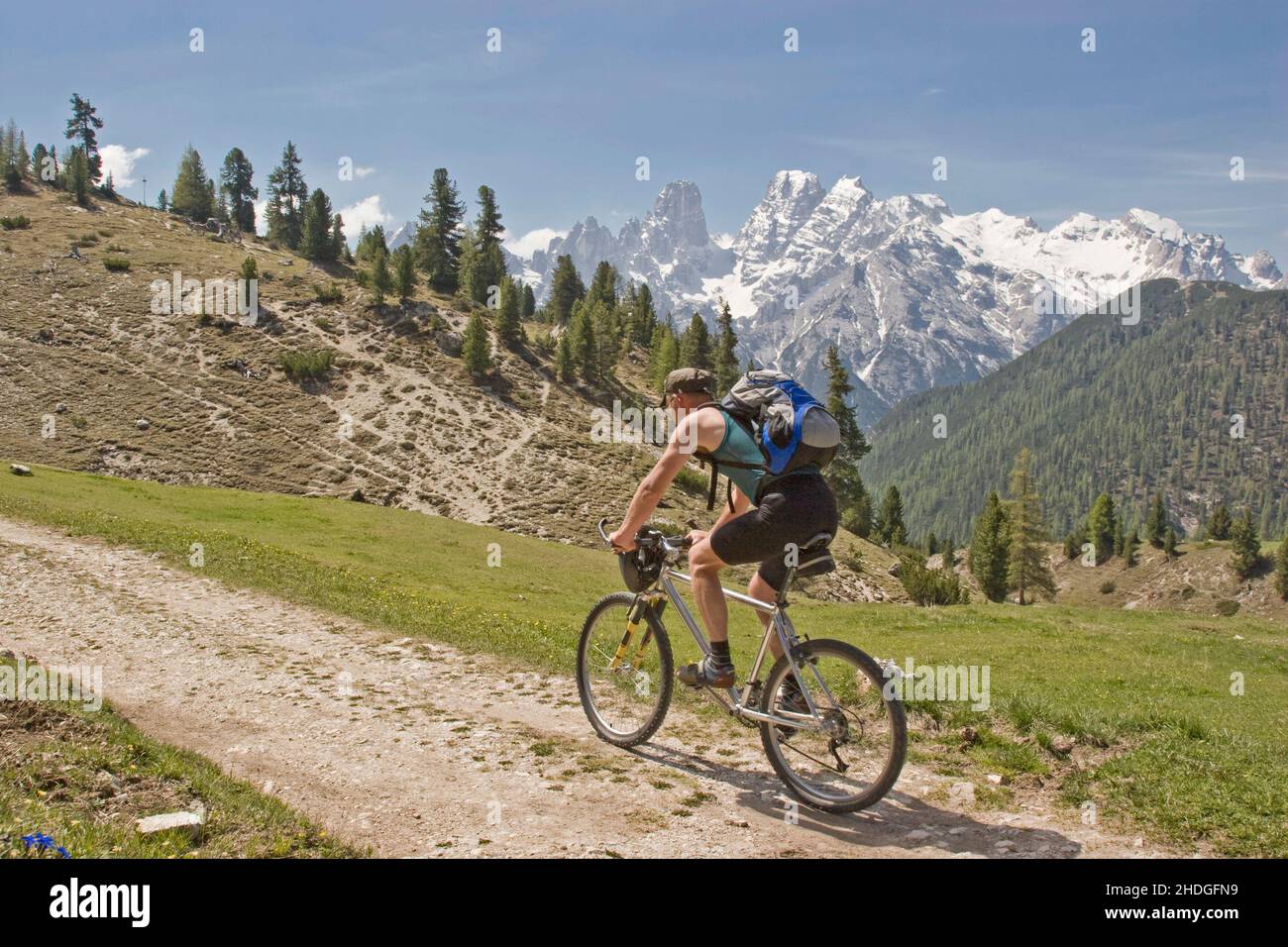 dolomites, active holidays, mountain biking, mountainbiking Stock Photo ...