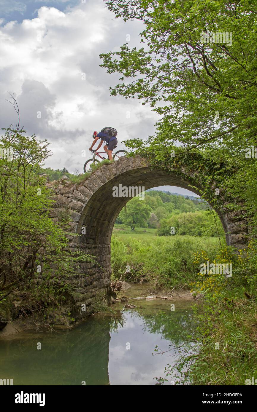 croatia, cycling, arch bridge, croatias, arch bridges Stock Photo - Alamy