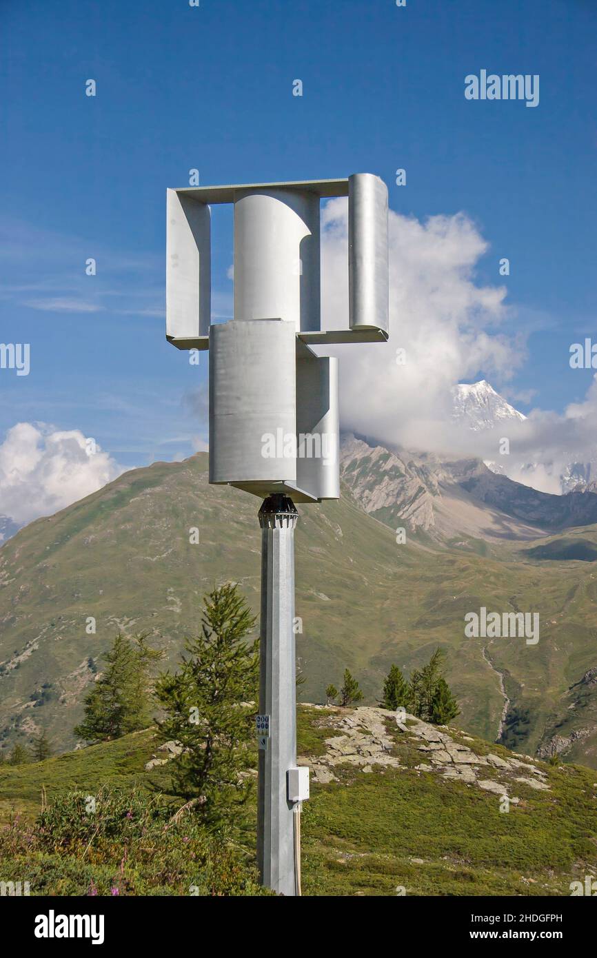 wind power, pinwheel, aosta valley, electricity generation, wind powers ...