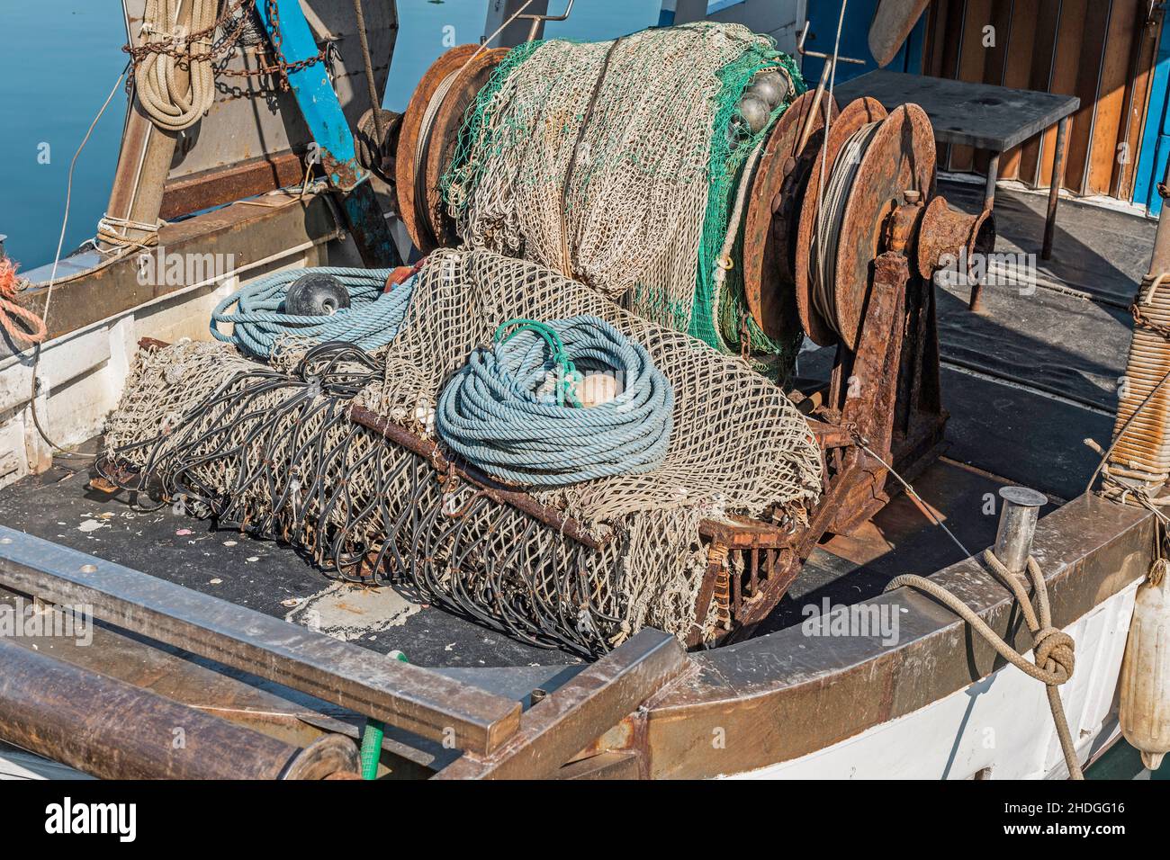 fishing boat, fishing nets, fishing boats, fishing net Stock Photo - Alamy