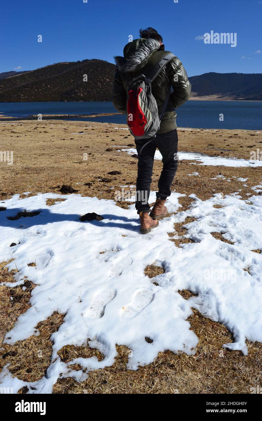 tourist face the nature in wild at Yunnan, china Stock Photo - Alamy