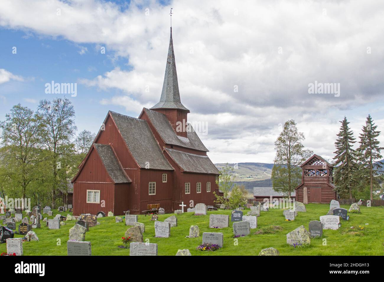 hegge stave church Stock Photo - Alamy