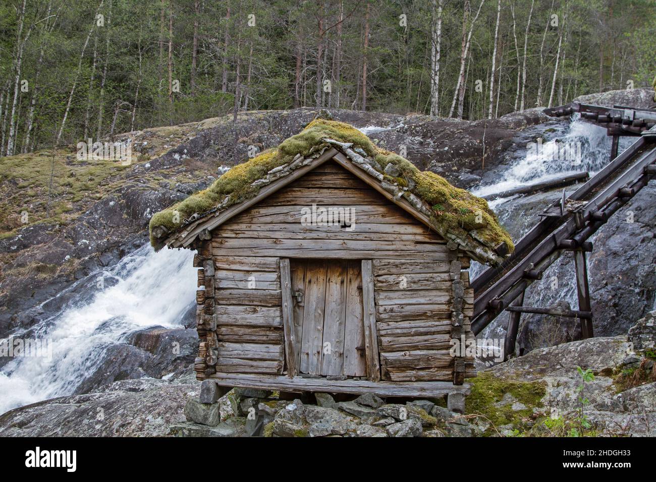 waterfall, old mill, cascade, waterfalls Stock Photo - Alamy