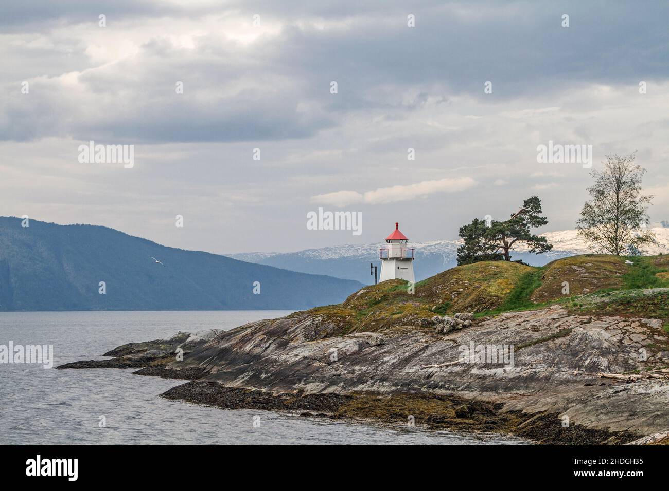 Lighthouse at the sognefjord hi-res stock photography and images - Alamy