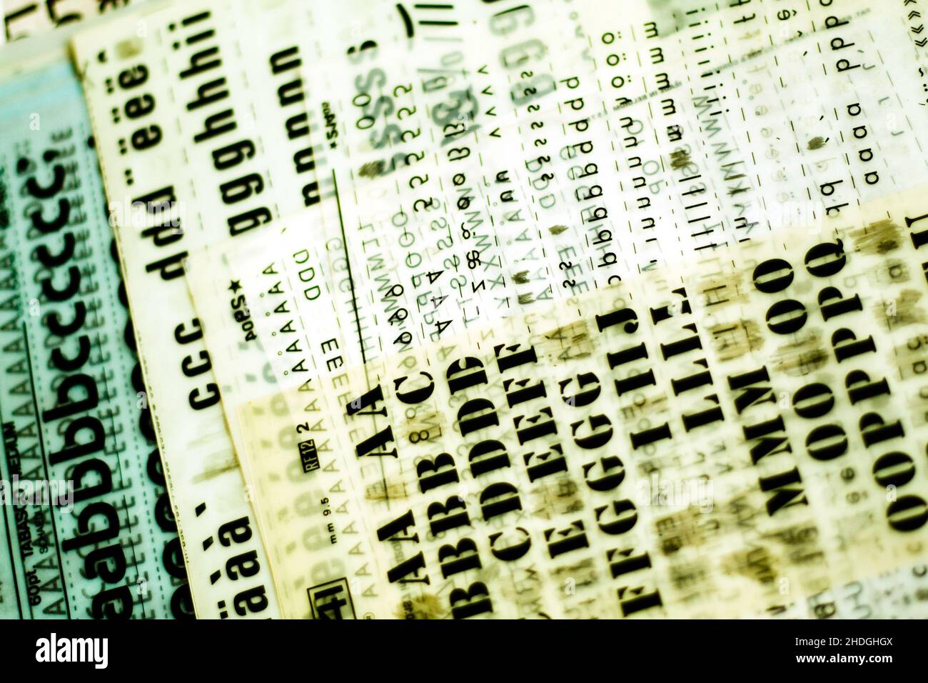 letters, typography, rub-off letters, letter, typographies Stock Photo ...