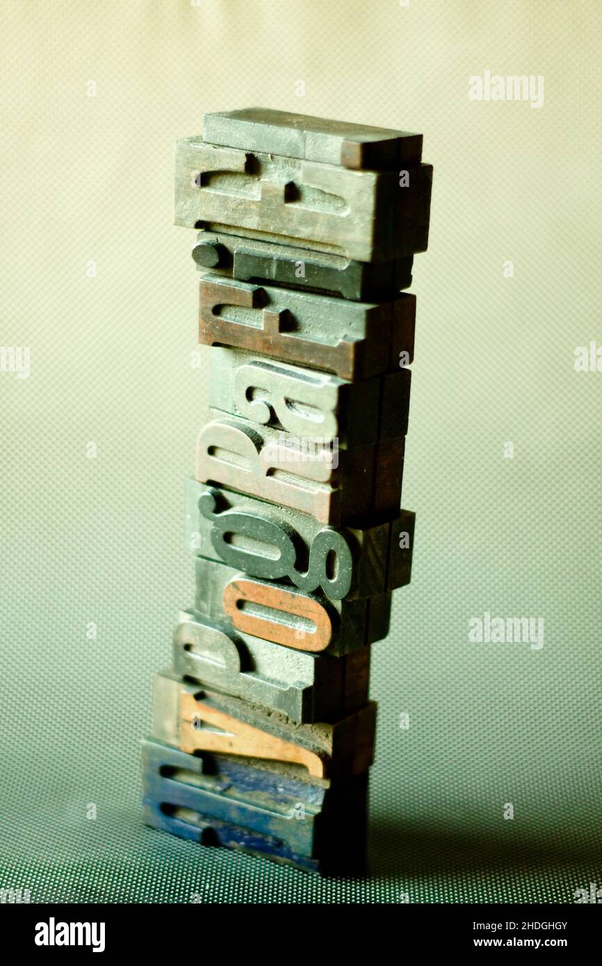 Typesetting blocks hi-res stock photography and images - Alamy