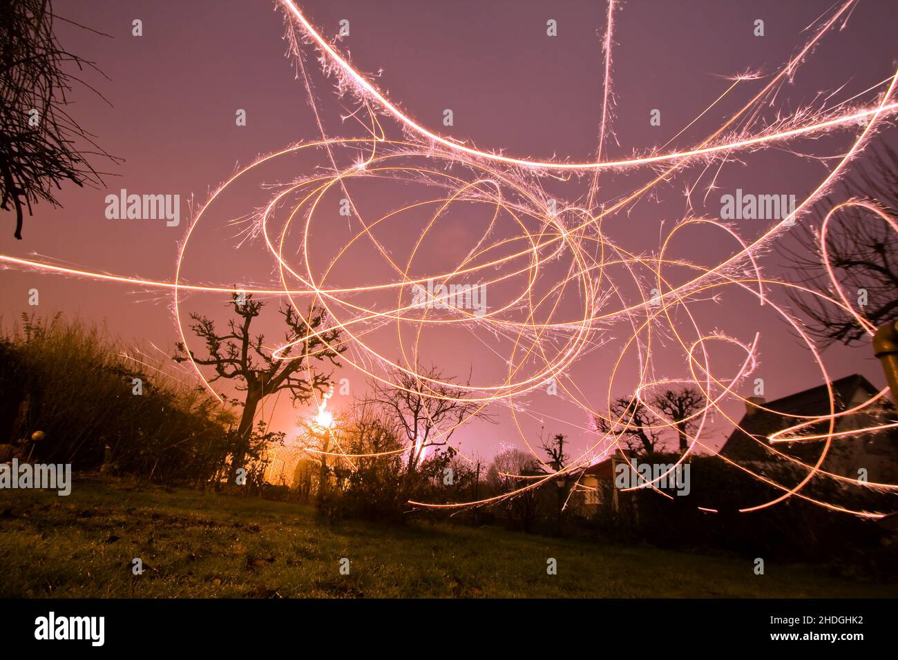 sparkler, sparks, track lighting, sparklers, spark Stock Photo - Alamy