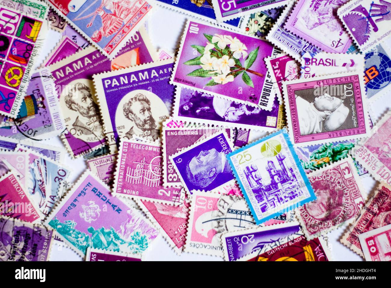stamp collection, stamps, stamp collections Stock Photo - Alamy