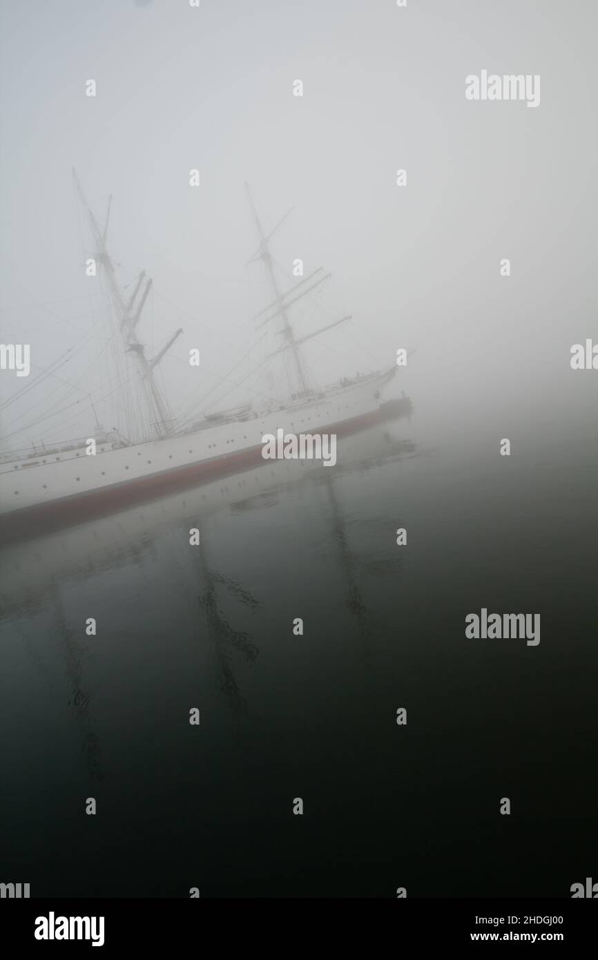 fog, sailboat, fogs, sailboats, sailing, sailing boat, sailing boats ...