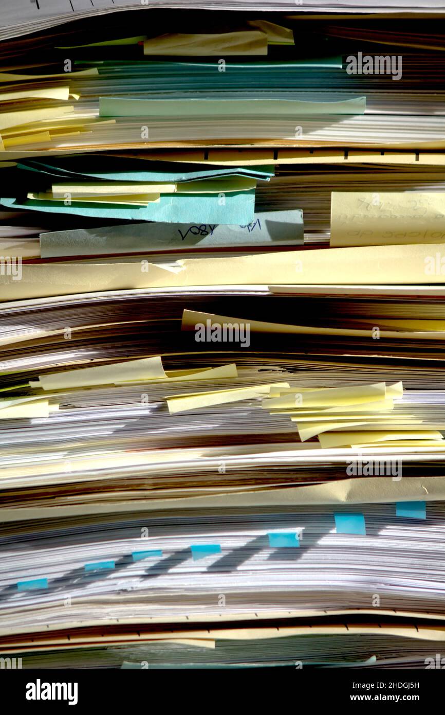 notepad, paper stack, notepads, paper stacks, paperwork Stock Photo - Alamy