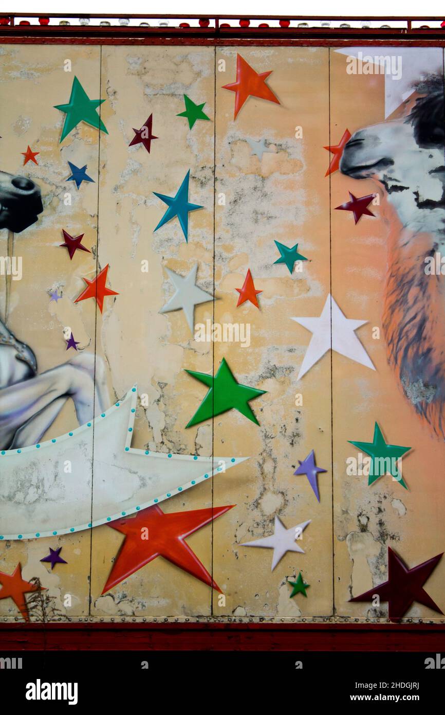 wall, star, circus, amusement park, walls, stars, amusement parks Stock ...