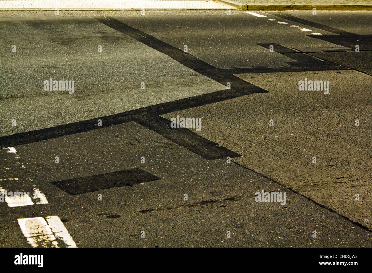 Patched streets hi-res stock photography and images - Alamy