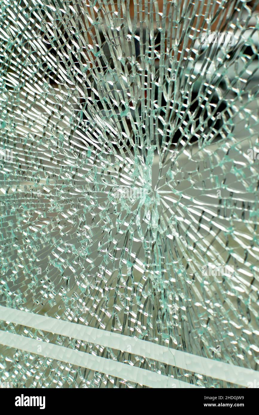 window glass, burst into pieces Stock Photo - Alamy