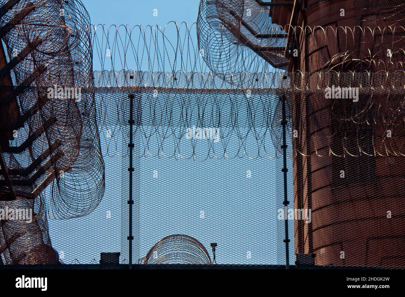 prison, razor wire, prisons, razor wires Stock Photo - Alamy