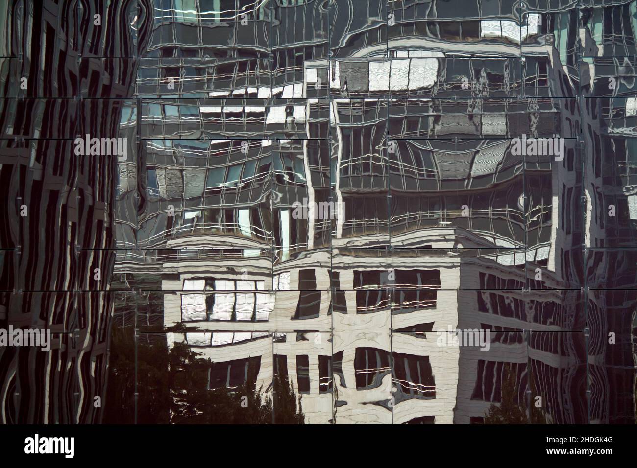 glass facade, Distorted picture, glass facades Stock Photo - Alamy