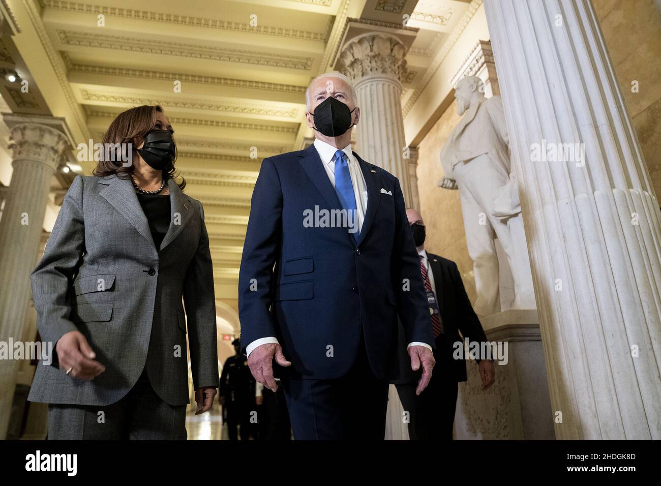 Washington, United States. 06th Jan, 2022. President Joe Biden and Vice ...