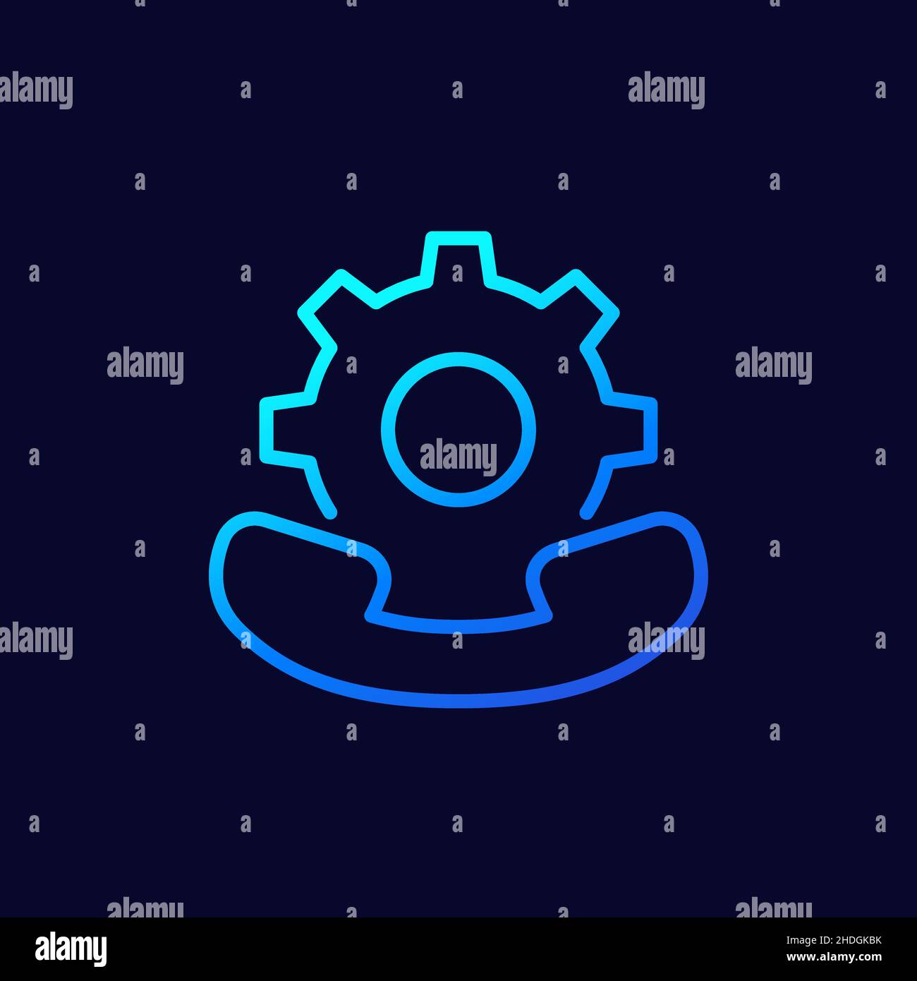 call settings linear icon for web, vector Stock Vector Image & Art - Alamy
