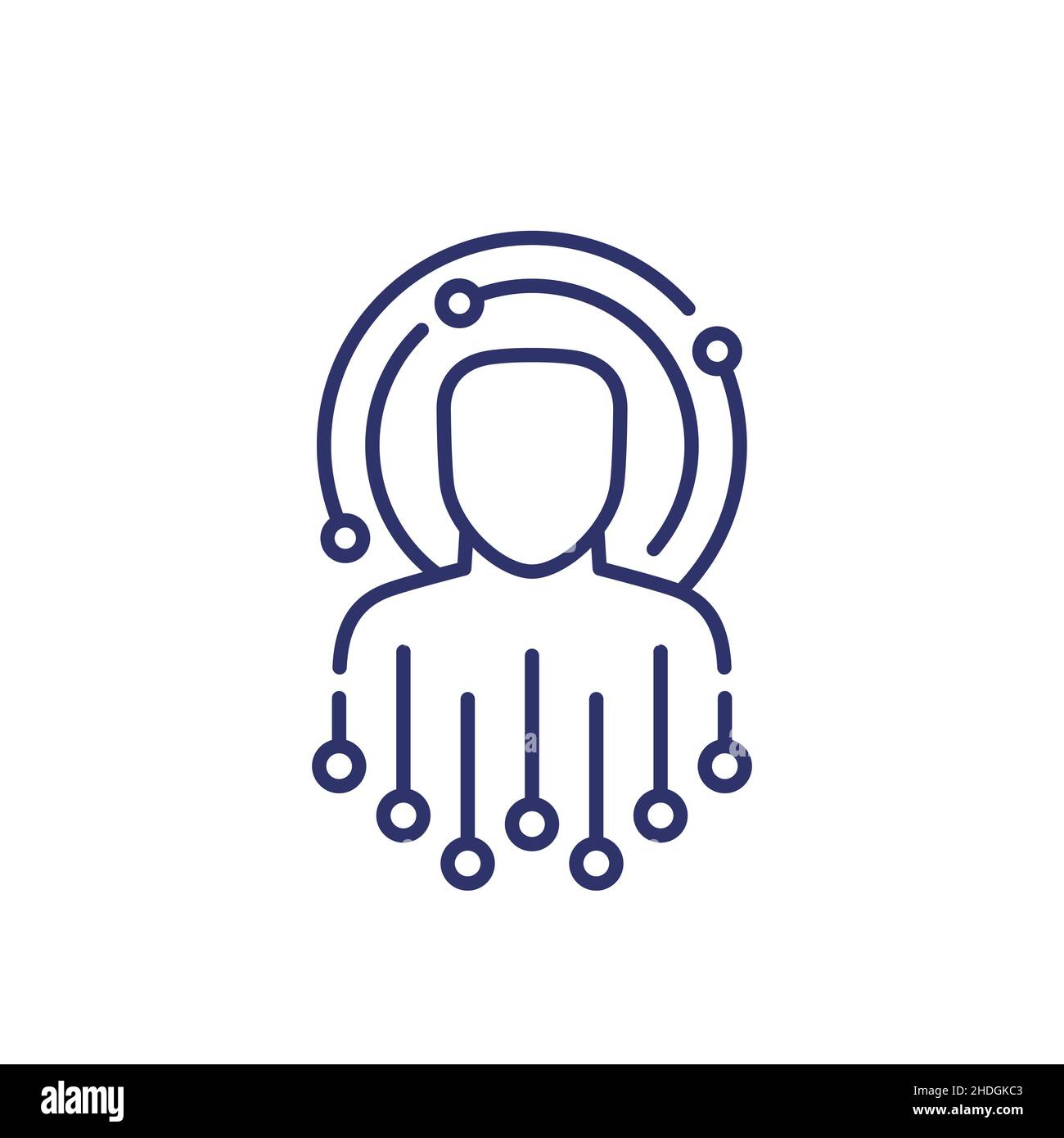Artificial intelligence, AI line icon Stock Vector Image & Art - Alamy