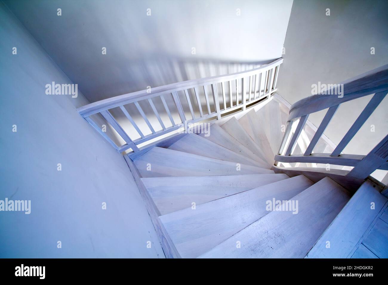 down, wooden stairs, downs, wooden stair Stock Photo - Alamy