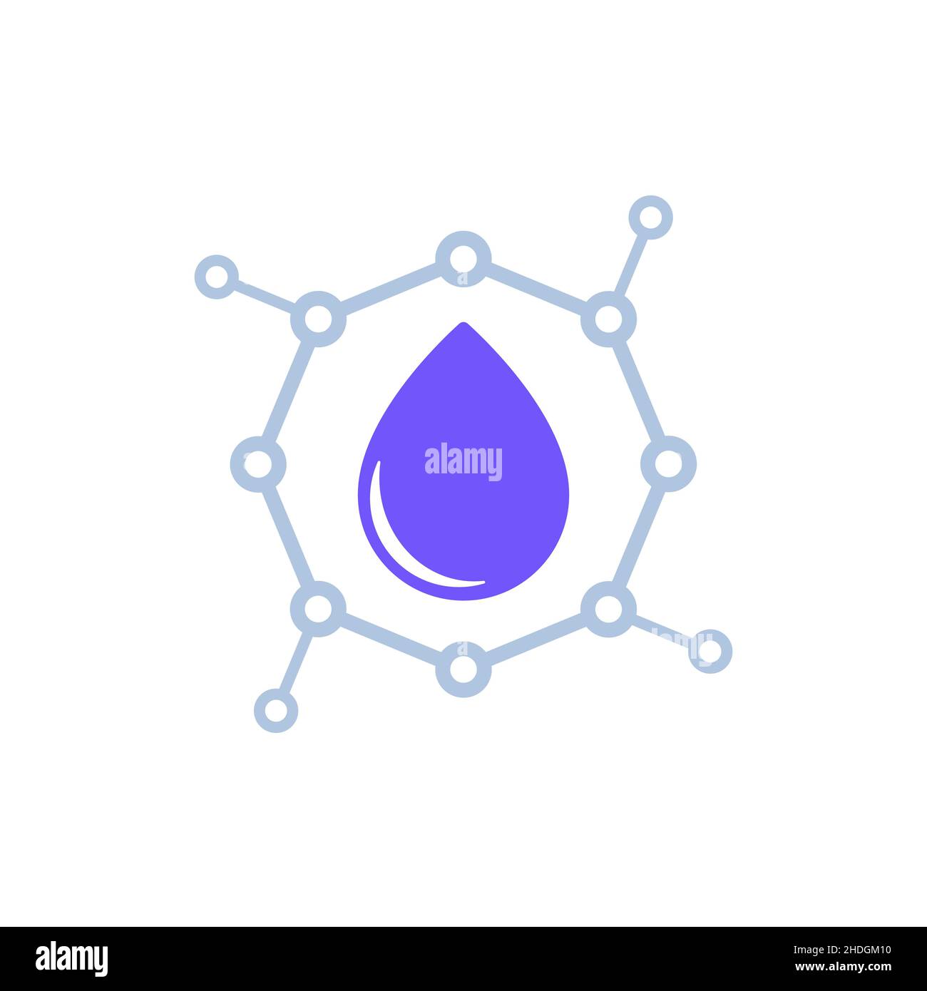 nano particles icon with a drop, vector Stock Vector Image & Art - Alamy