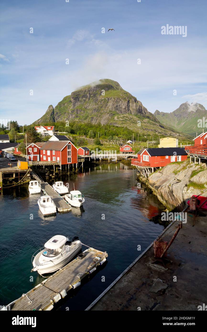 fishing village, lofoten, fishing villages, lofotens Stock Photo - Alamy
