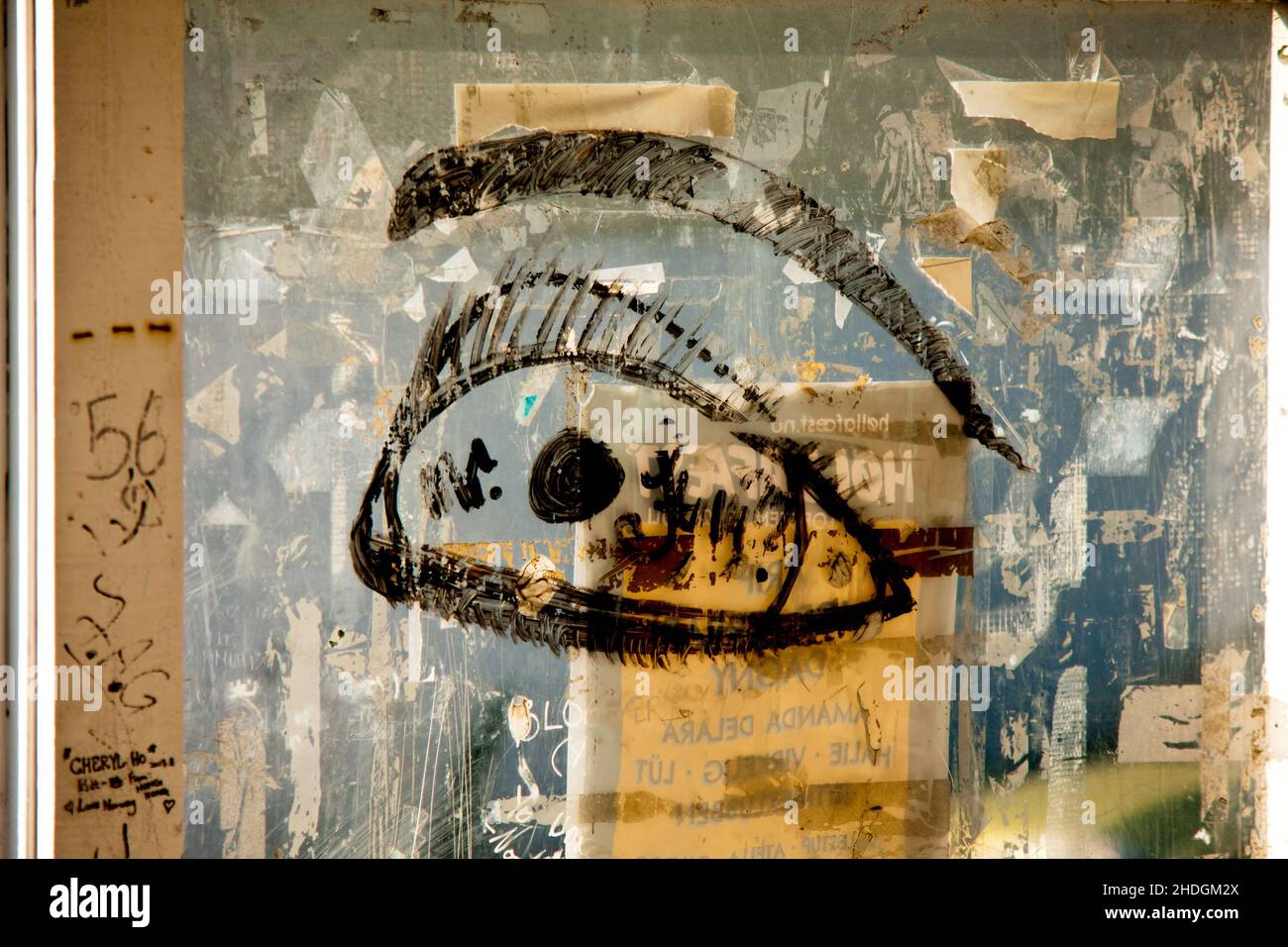 eye, glass panel, eyes, glass panels Stock Photo - Alamy