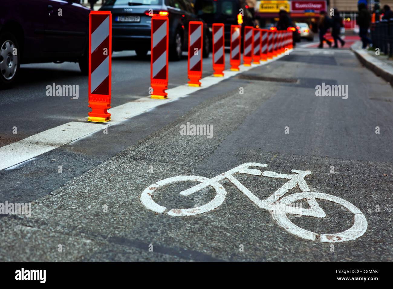 Car barrier bicycle hi-res stock photography and images - Alamy