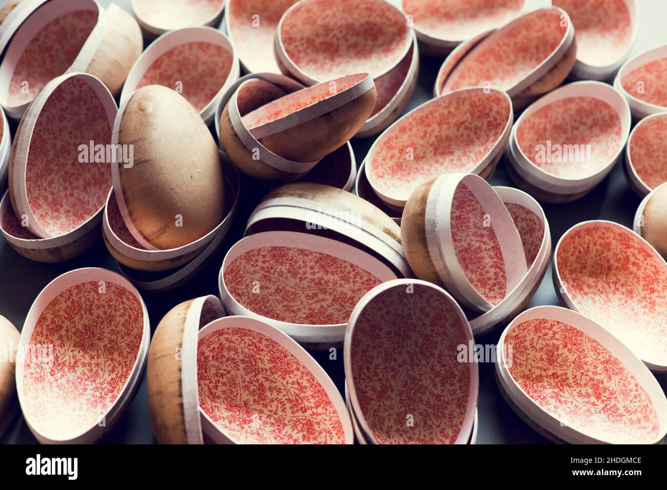 cardboard egg, surprise egg, paper eggs Stock Photo - Alamy