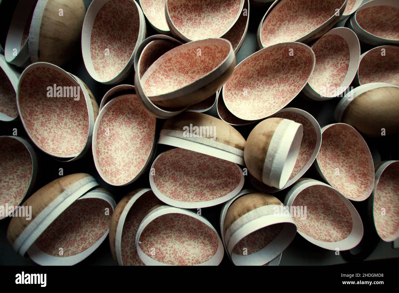 cardboard egg, surprise egg, paper eggs Stock Photo - Alamy