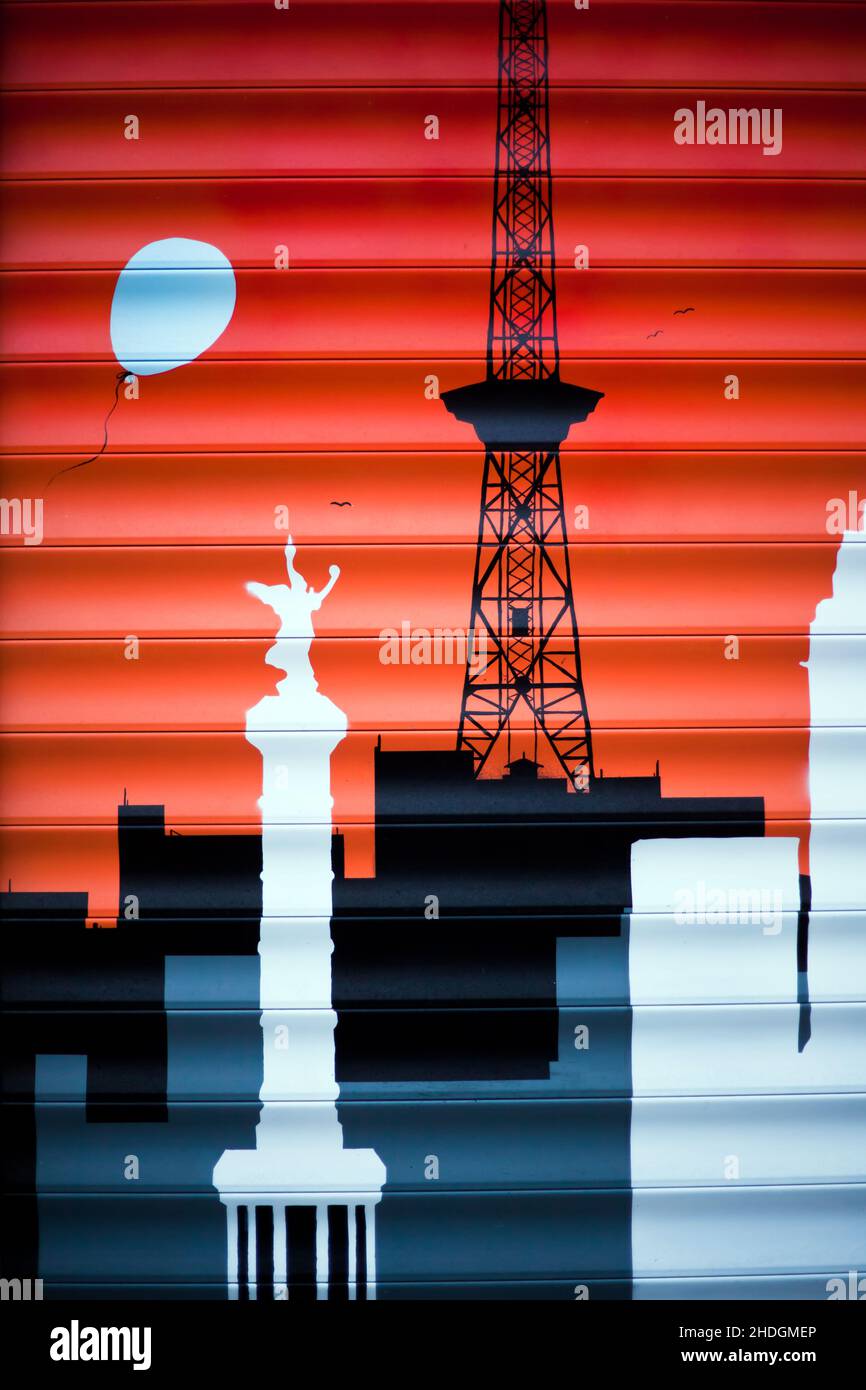 berlin, victory column, streetart, communications tower, victory ...