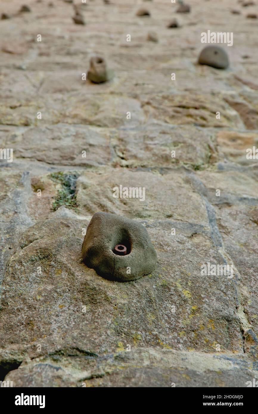 climbing wall, handle, bouldering, climbing walls, handles Stock Photo ...