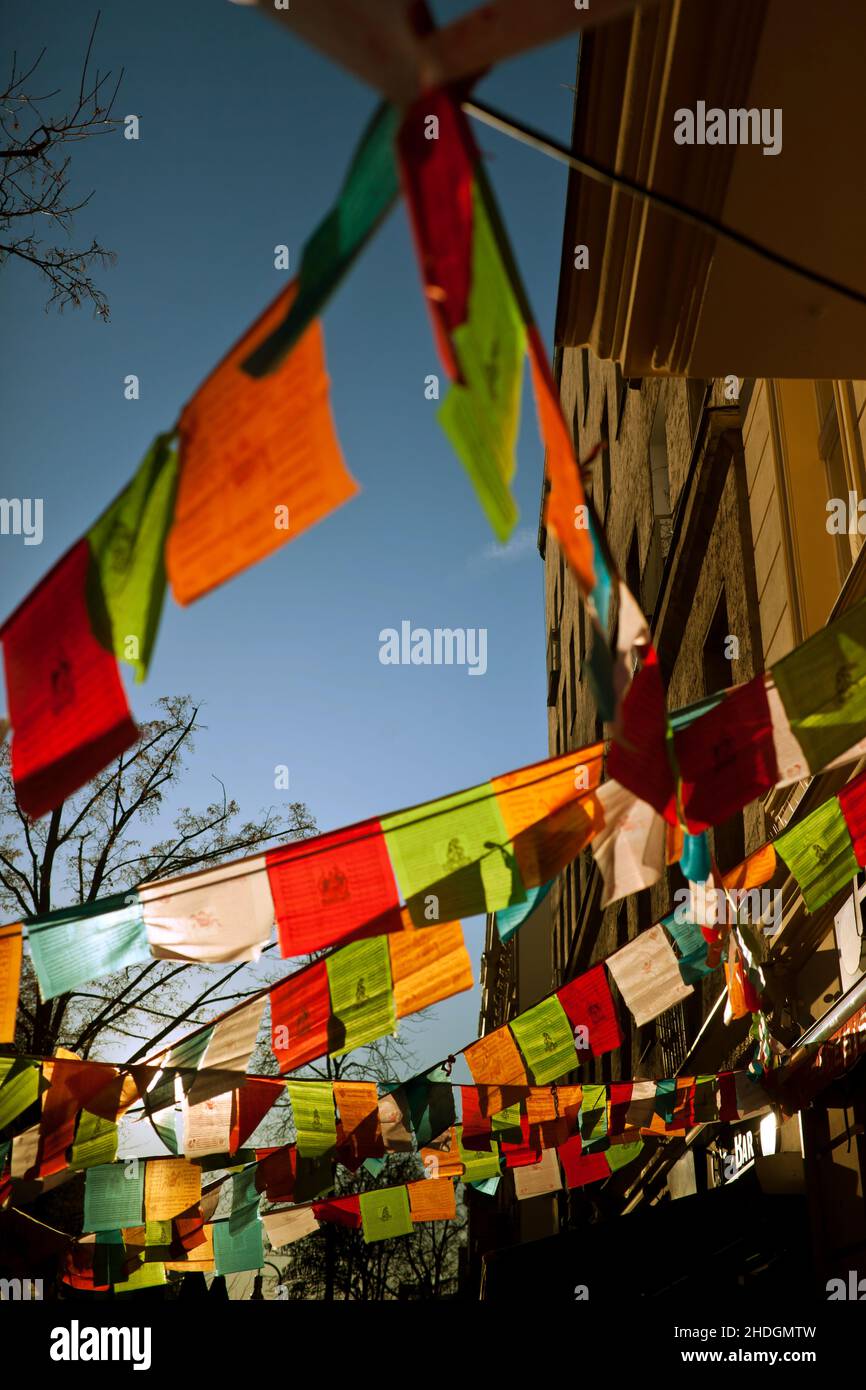 pennant, street decorations, prayer flag, pennants, prayer flags Stock ...