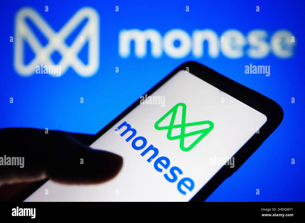 Ukraine. 06th Jan, 2022. In this photo illustration, Monese Ltd logo ...