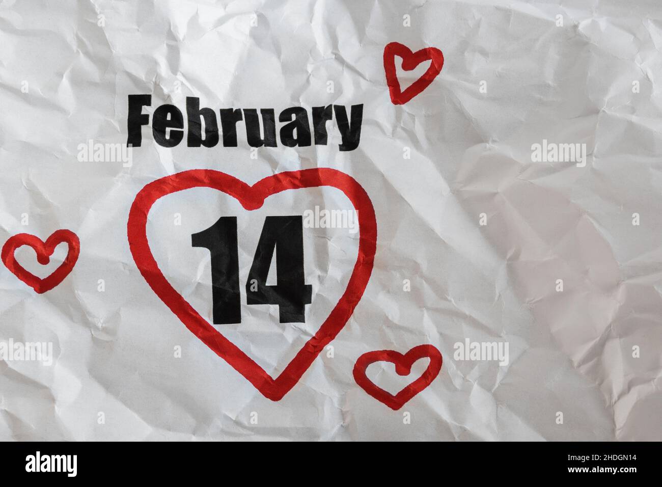 Valentine's day background February 14 date in English Stock Photo - Alamy