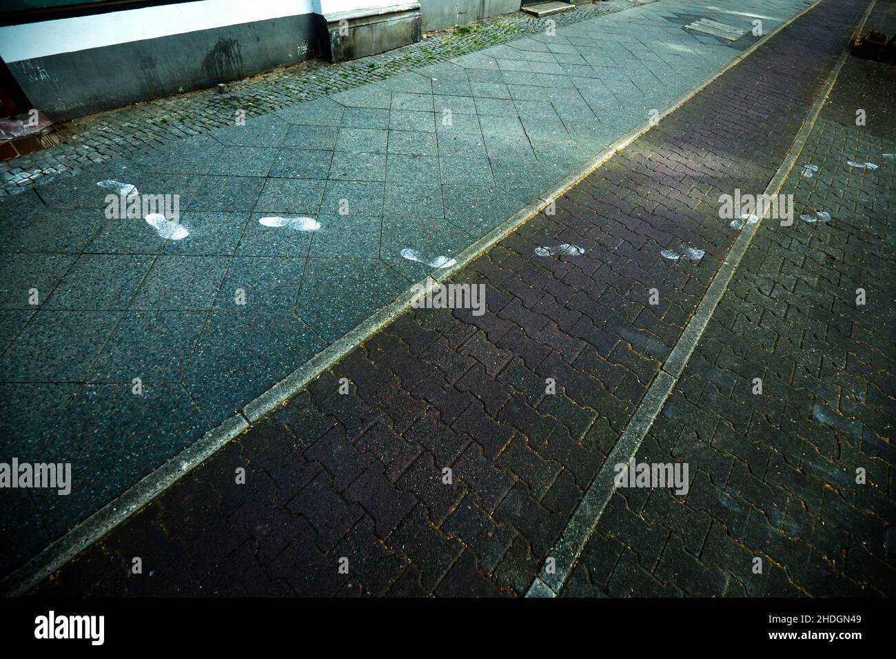 footprint, pavement, footprints, pavements Stock Photo - Alamy